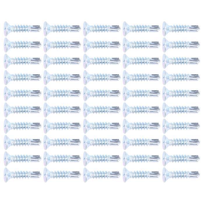 Vis autoperceuse - YOSOO - 4,2 x 19 mm - Acier au carbone - Lot de 50 - Galvanisé - Cdiscount ...