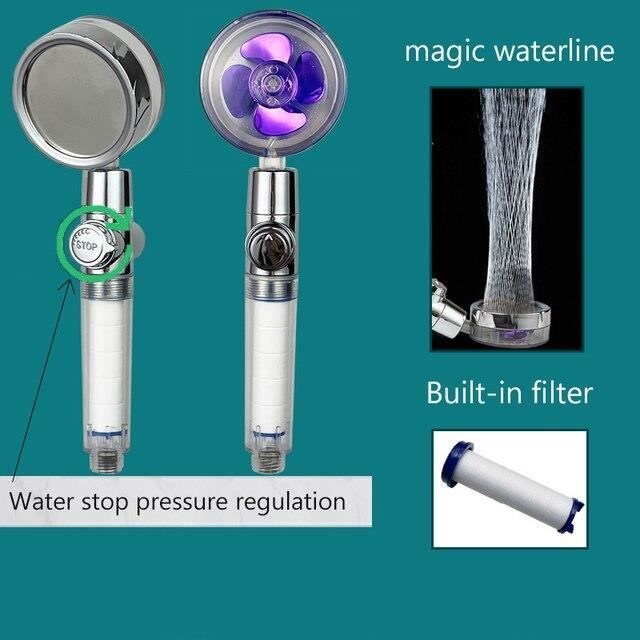 POMMEAU DE DOUCHE,Upgrade Purple--Pomme de douche haute pression, économie'eau, débit 360 degrés ...