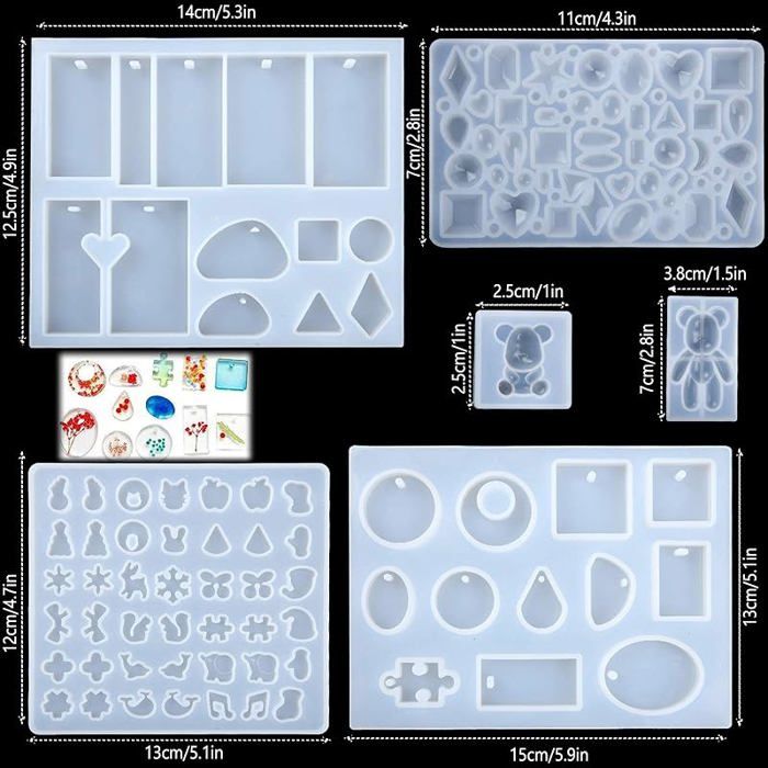 Kit Moules Outils Coulée Résine Silicone Bijoux Pour Diy époxy