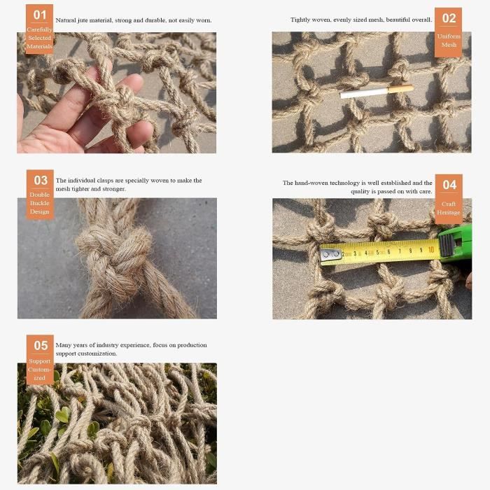 Filet De Corde En Jute Pour La Décoration Des Rampes,Filet De ...
