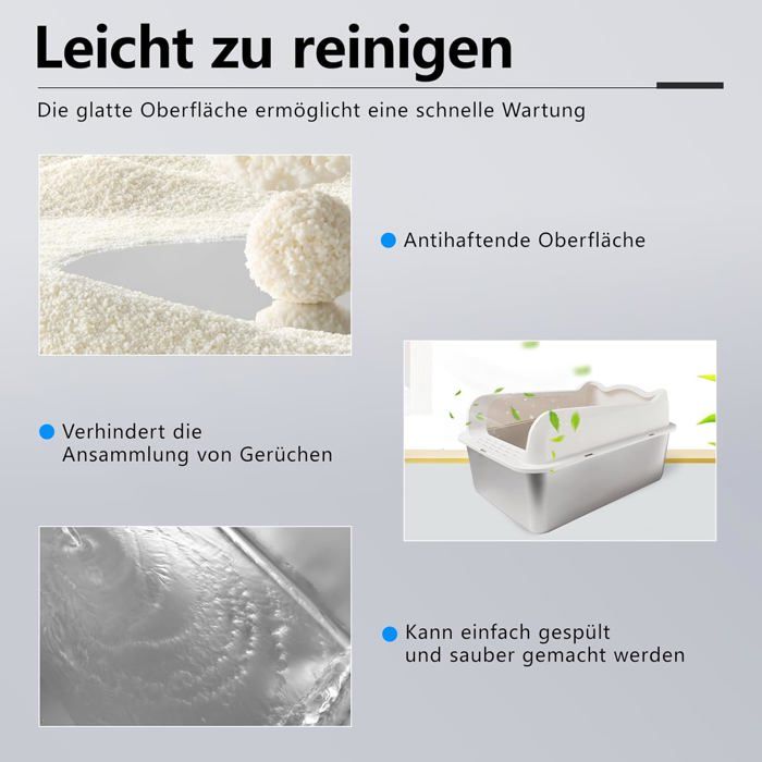 Bac à litière en acier inoxydable - SIGHTMARK - XXL - 50x35x25 cm ...