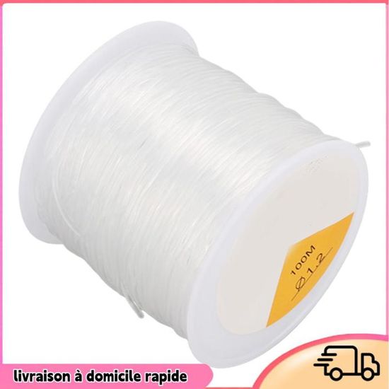 Dilwe Fil Élastique Transparent 1.2mm DIY pour Bracelets avec Aiguilles Perle - Cdiscount Bricolage