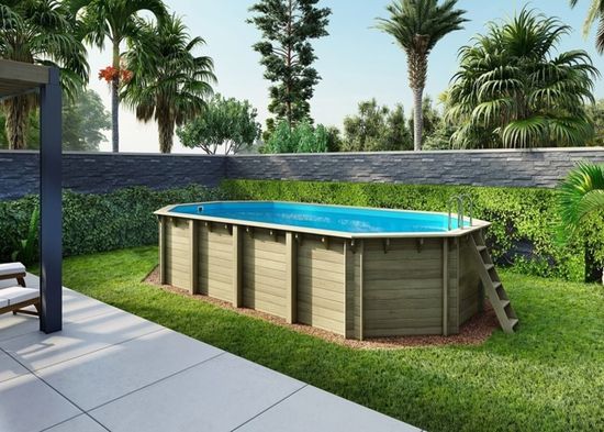 Piscine de jardin en bois - 8,57x4,57 x H.1,45m - avec filtration - ALTANKA - Cdiscount Jardin