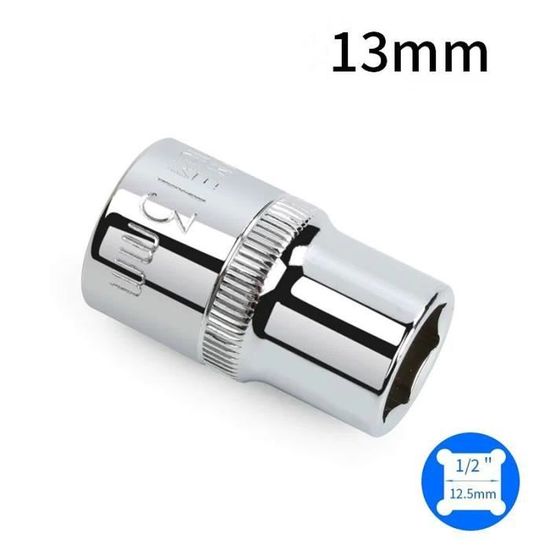 13mm - douille hexagonale extérieure métrique, pour clé à cliquet, clé de pneu en acier au ...