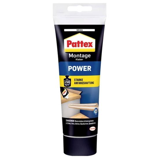 Adhésif - Pattex - Power - 250g - Blanc - Universel intérieur/extérieur ...