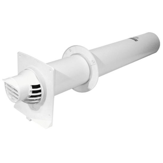 Terminal horizontal Blanc PP/PVC Rolux Condensation 80/125 - 223150 ...