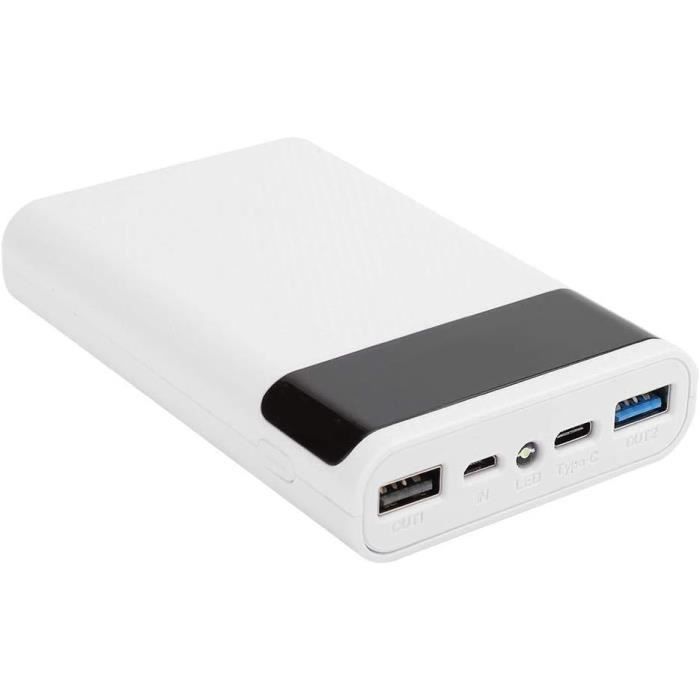 Boîtier de Batterie Externe, Mini Power Bank Shell USB C Charge Rapide ...