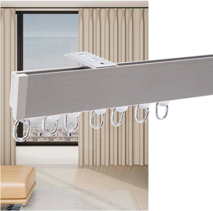 Rails De Rideaux Lourds 70 Cm-600 Cm, Tringle À Rideau En Aluminium ...