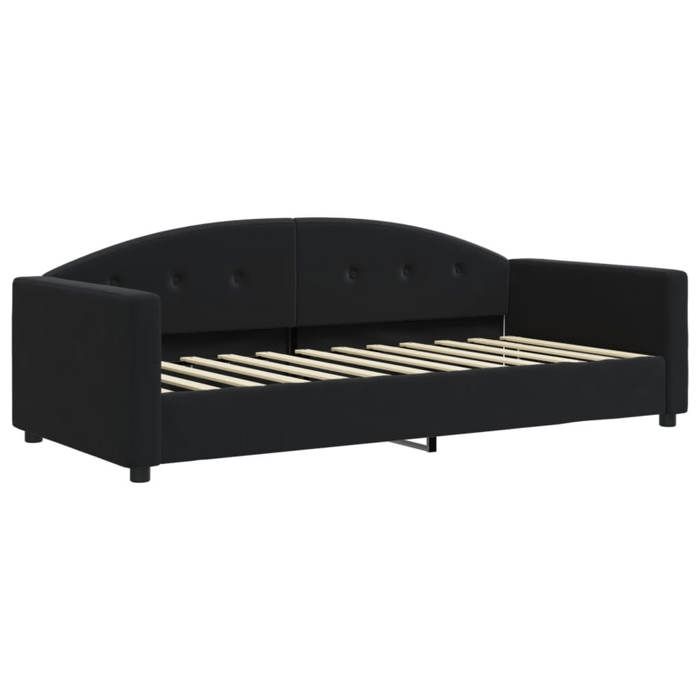 Lit simple Contemporain|Banquette lit/Lit de repos |sans matelas| noir ...
