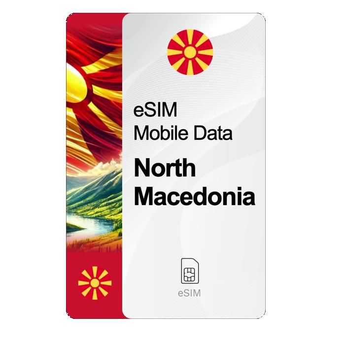 Carte SIM (eSIM) Internet Macédoine du Nord, valable 30 jours, trafic 5 ...
