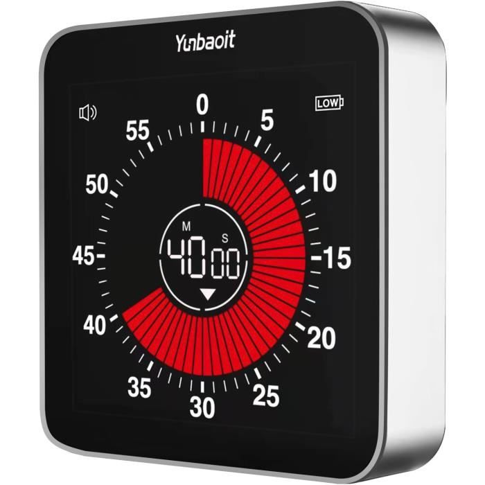 Vt08 Pro Minuteur Visuel Numérique Rechargeable Avec Écran Couleur De 3.4 Pouces, Compte À ...