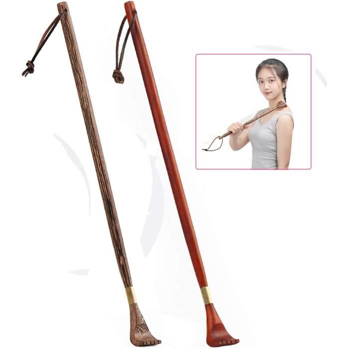 NXYX-Gratte Dos, 2 Gratte Dos Bois Robuste Naturel 43cm - 17" Masseur Dos Backscratcher pour ...