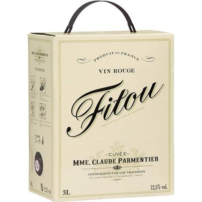 Vin rouge Fitou cuvée Mme. Claude Parmentier - 3L - La cave Cdiscount