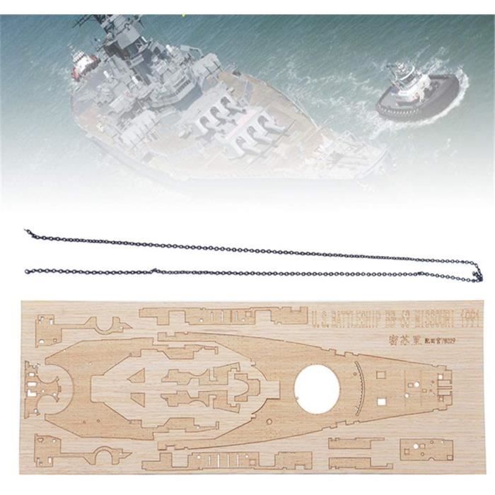 Kits de modélisme de bateaux Wchaoen Pont en bois avec chaîne d'ancrage ...