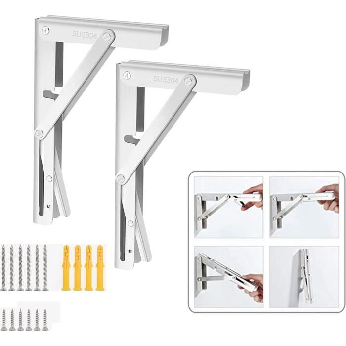 Tablette Murale Rabattable,Supports DÉtagère Pliables En Acier ...