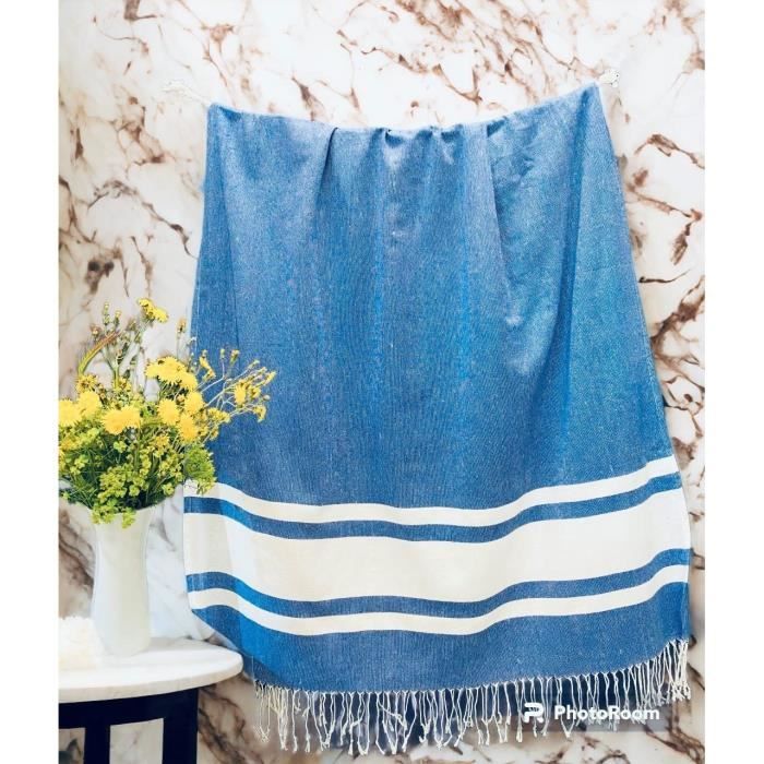 Lot De 2 Fouta De Plage Xxl - Serviette Plage Grande Taille Drap De ...