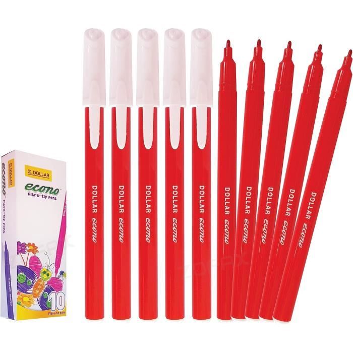 Feltstic Lot De 10 Feutres À Pointe Fine Rouge[u1974] - Cdiscount Beaux ...