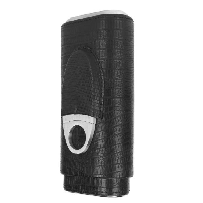 Fdit porte-cigares 3 pièces étui à cigares en cuir souple doublure en ...