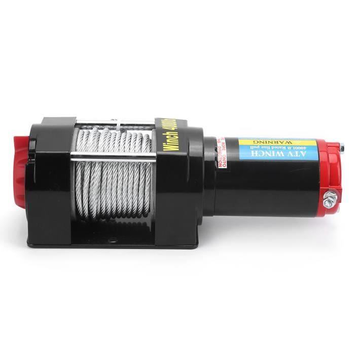 Treuils Remorquage Treuil 4000Lb/1814Kg 12Vdc Avec Plaque Montage Guide ...