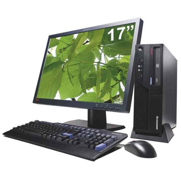 LENOVO THINKCENTRE M58P + Ecran 17" - E8400 3.0Ghz - Cdiscount Informatique