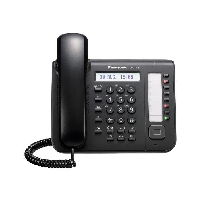 Panasonic KX-DT521 Téléphone numérique noir - Cdiscount Téléphonie