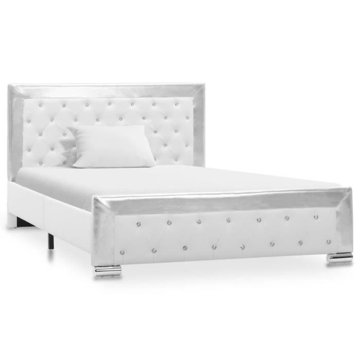 Lit Simple | 1 Place 120x200 cm, sans Matelas, Cadre de Lit avec ...