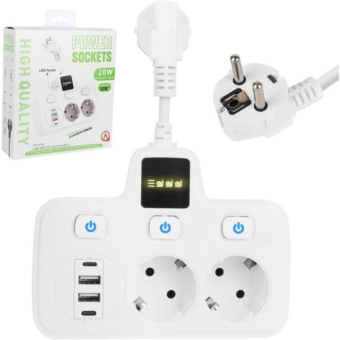 Bloc multiprise avec interrupteur, multiprise, commutable ...