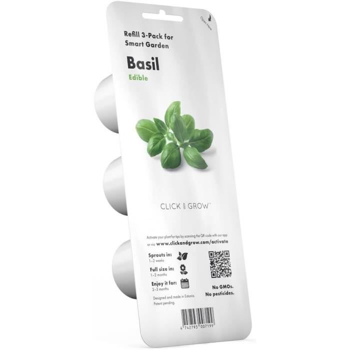 Click & Grow Recharges Pour Jardinière Smart Herb Garden Basilic Pack ...