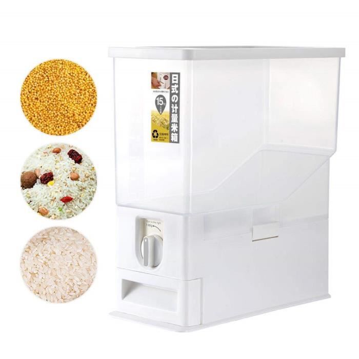 Boîtes à céréales, Grand Distributeur de Riz Brut avec tiroir à Mesure ...