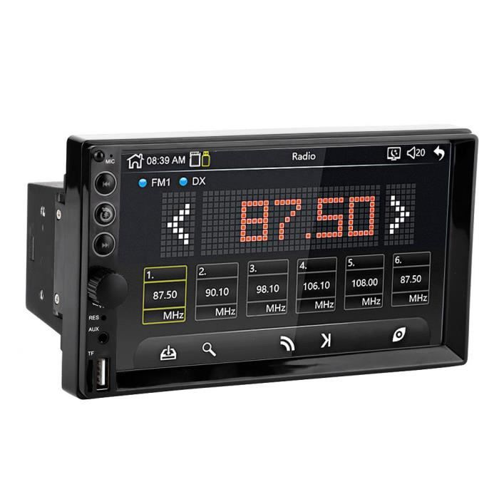 Qiilu 7in écran tactile HD 2 Din voiture Radio FM Audio MP5-7062 ...
