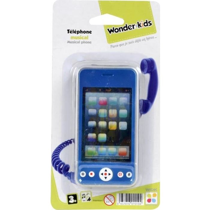 Téléphone jouet enfant - Modèle aléatoire - Multicolore - Pile - Mixte ...