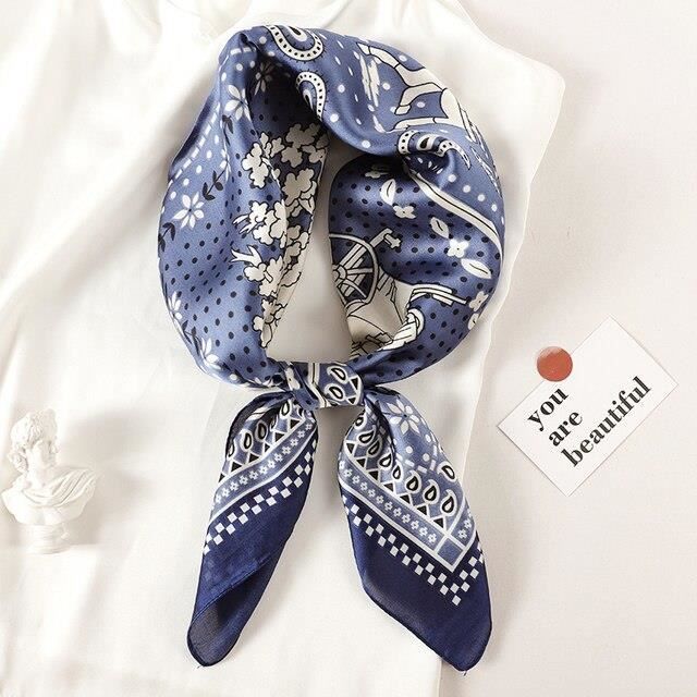 ECHARPE,20-70x70cm--Petit Foulard carré en Satin de soie pour femmes ...