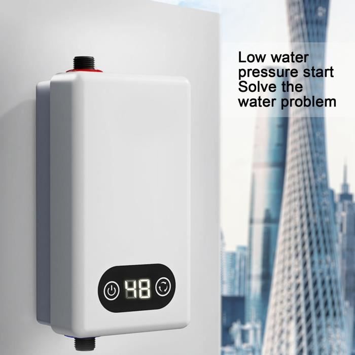 Chauffe-eau instantané Mini Chauffe-eau électrique instantané Réservoir, 3400 W Sous évier avec ...