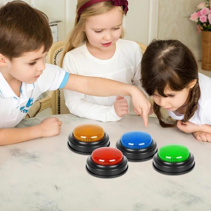 Set de 4 Buzzers - TIDUCEL - Blind Test - Multicolore - Interactif ...
