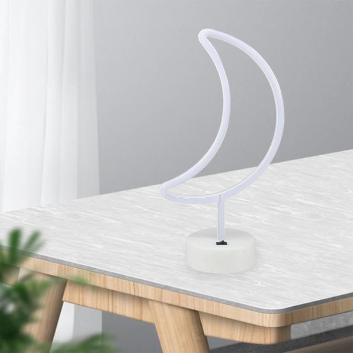 Led Néon Suspendu Lune Lumière Créative Creuse Universelle Lampe De ...