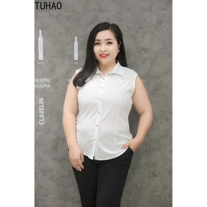 Chemisier de bureau pour femme,blanc,noir,rouge,9XL,8XL,7XL et 6XL- Bourgogne[C] Blanc ...