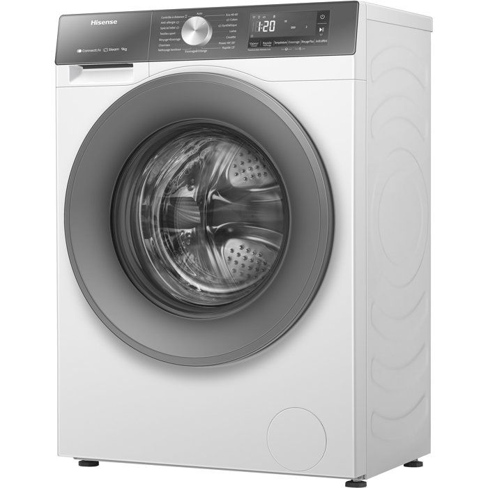 Lave-linge hublot HISENSE W9043BWS3S - 9 kg - Vapeur - 1400 trs/min ...