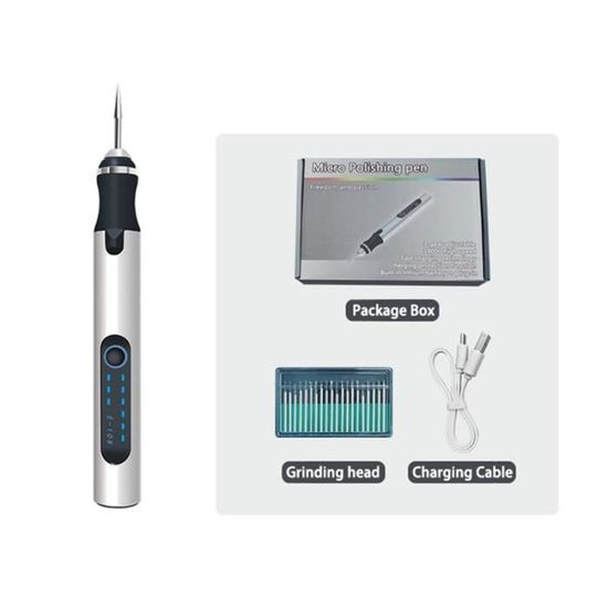 Blanc - Mini broyeur électrique Rechargeable, stylo graveur, perceuse sans fil, outils ...