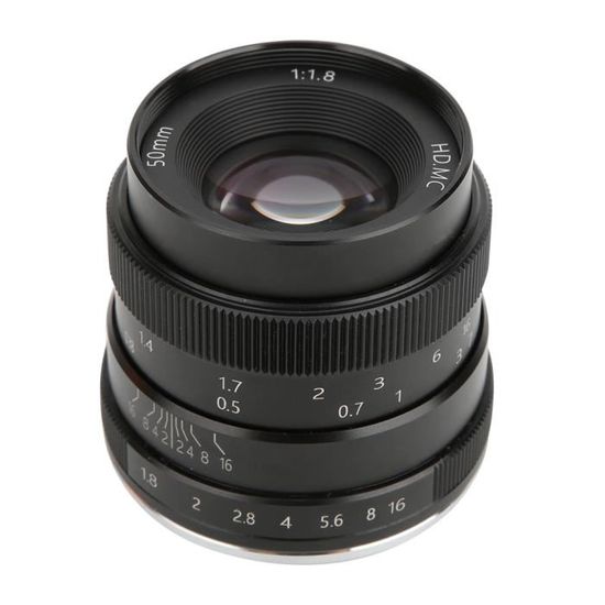50mm F1.8 Lentille Focale Fixe Portrait Demi-Cadre Monture M4-3 pour ...