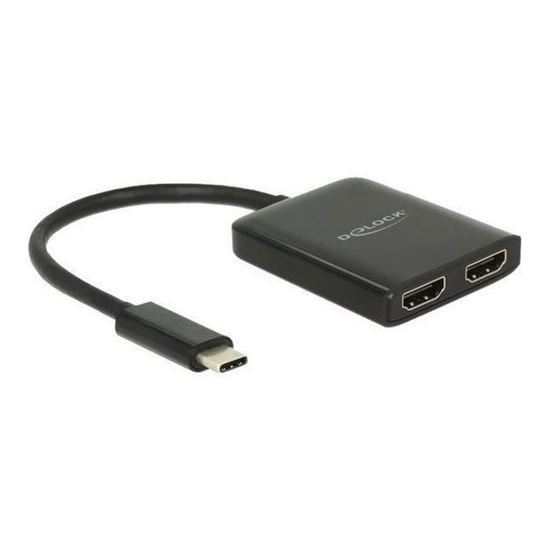 DeLOCK Adaptateur vidéo externe STDP4320 USB-C 2 x HDMI noir Pour la ...