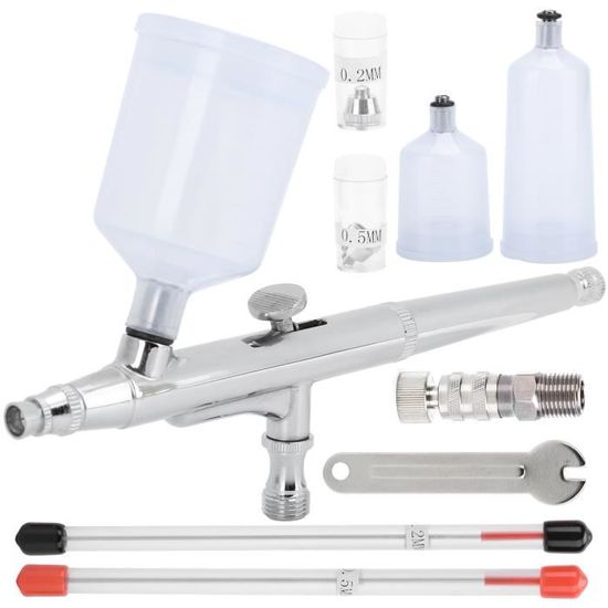 SAL Double Action Airbrush Kit Spray Gun Model 20ml 40ml Cup Nail Art ...