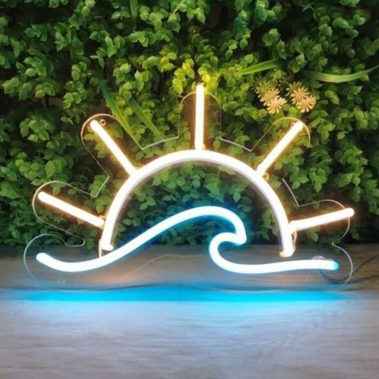 Led Sunset Lumières Décoratives Sunrise Neon Signs Montagnes Décoration ...