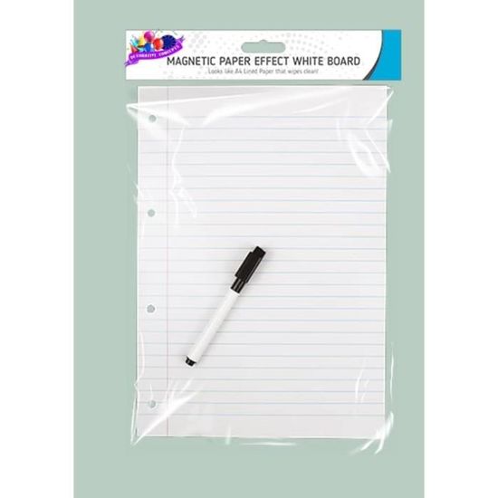 Mini tableau blanc magnétique A4 effaçable à sec avec 2 aimants et 3 ...