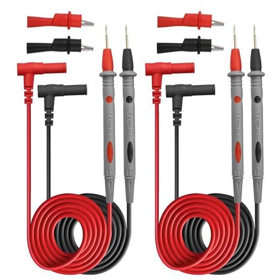 2 Paire Pt1005 1000V 10A Pointe De Touche Multimetre Fine, Embout Fils ...