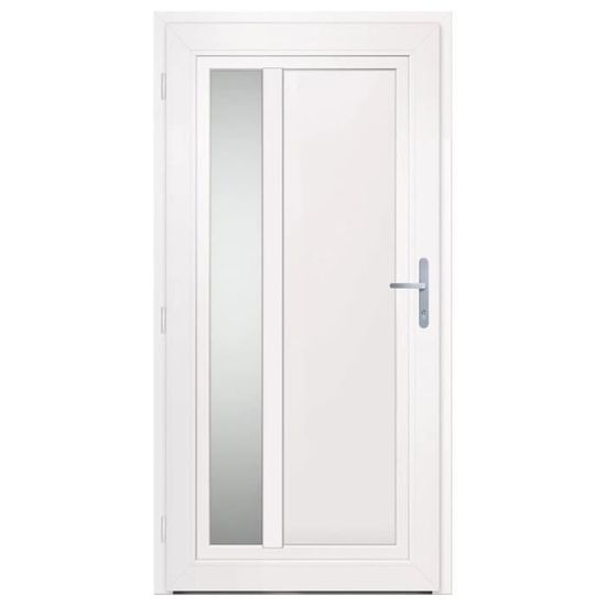 Porte d'entrée Blanc 108x208 cm PVC A076 RUIDA - Cdiscount Bricolage