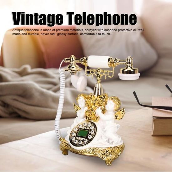 Téléphone fixe vintage Téléphone fixe rétro avec écran LCD, téléphone ...