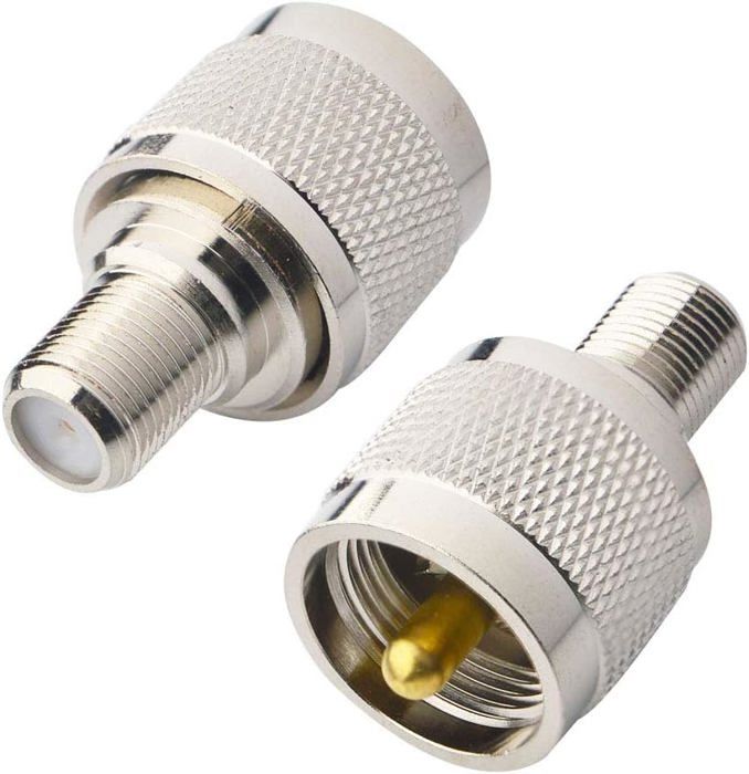 Adaptateur UHF à F Connecteur F Femelle à UHF Mâle PL259 Connecteur ...
