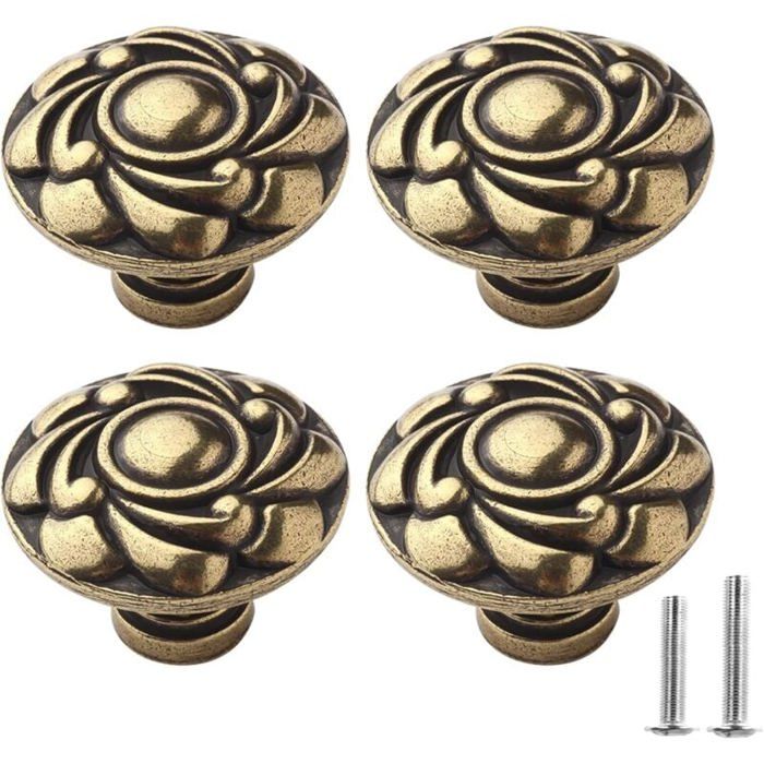 Bouton de Meuble Vintage Bronze Couleur Bouton de Porte Poignee Petit ...