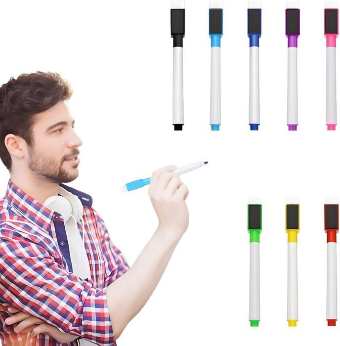 Marqueurs De Tableau Blanc,8 Pièces Marqueurs Effaçables,Marqueurs Pour ...