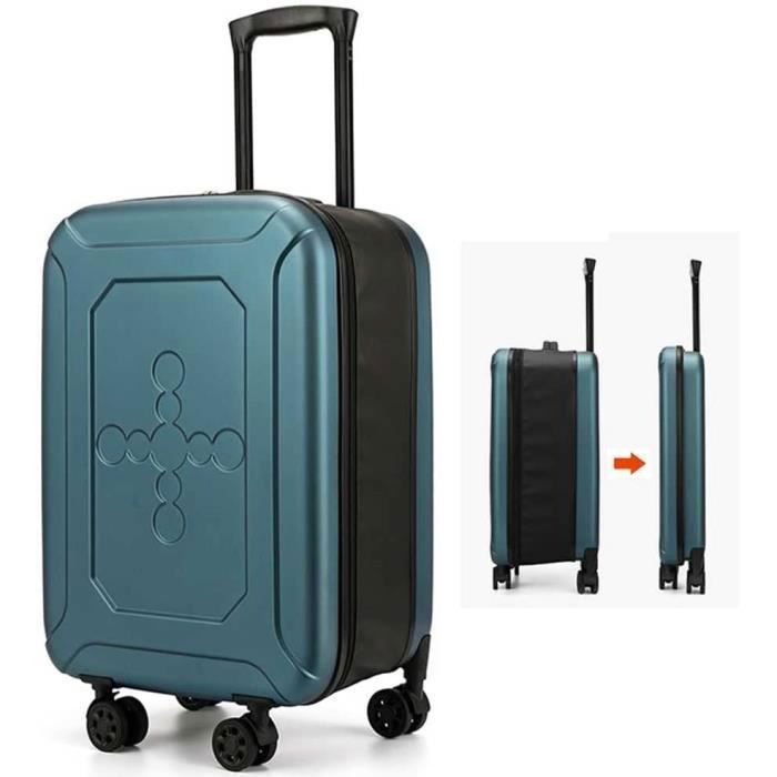 Valise Cabine Pliable - MARQUE - 52cm - Polycarbonate - 4 Roulettes ...